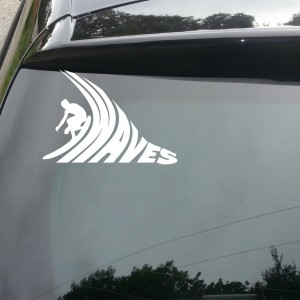 Waves Surf Logo Car/Van/Window Decal Sticker